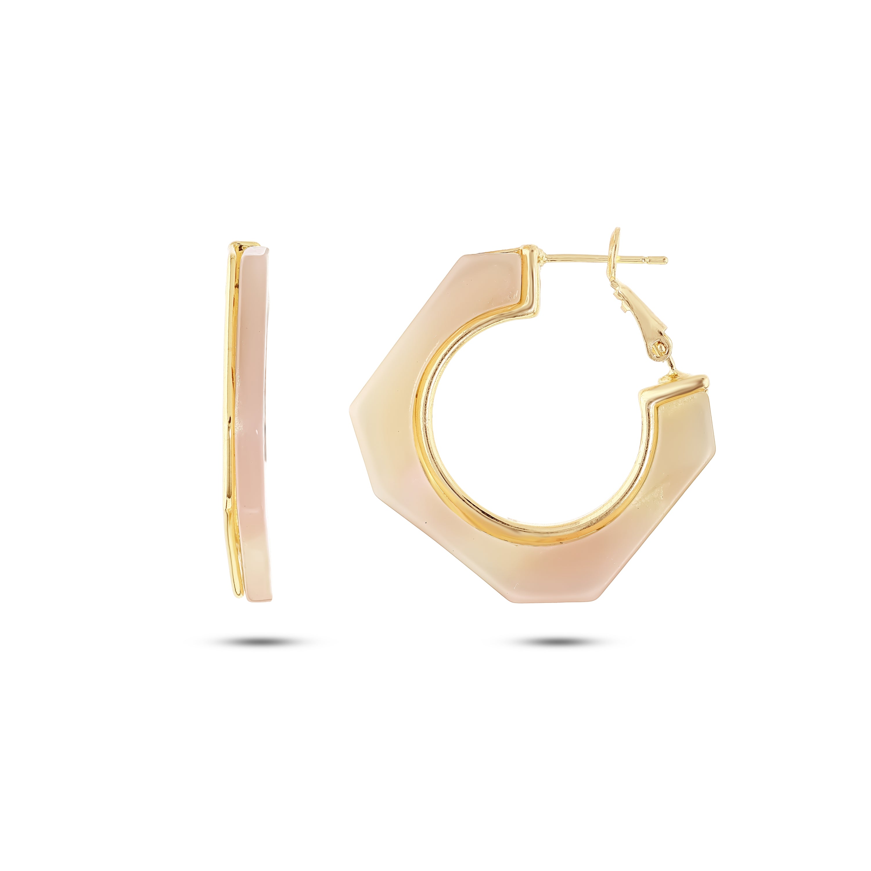 Square Hoop Earrings — Gold | Waterproof | Oro & Glo – Oro And Glo LLC